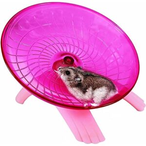 Pet Hamster Running Wheel Mute Flying Steel Axle Wheel Running Disc Toys Cage Small Animal Hamster Accessories(Blue)