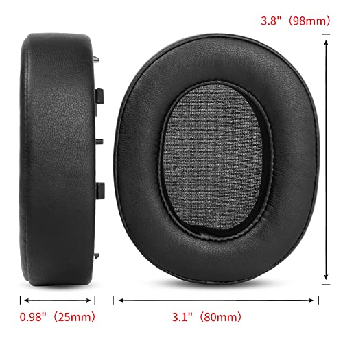 WH-1000XM5 Ear Pads-YunYiYi Replacement Earpads Ear Cushion Compatible with Sony WH-1000XM5 Headphones Protein Leather Ear Cups/Earmuffs/Cover. (Black)