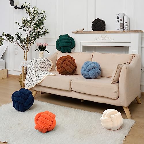 ZAKUN Know Pillow Balls, Round Ball Pillows Decorative Throw Pillows, Soft Plush Knotted Pillows Home Decoration for Sofa Bed Couch Handmade Knotted Ball Throw Pillow Cushion