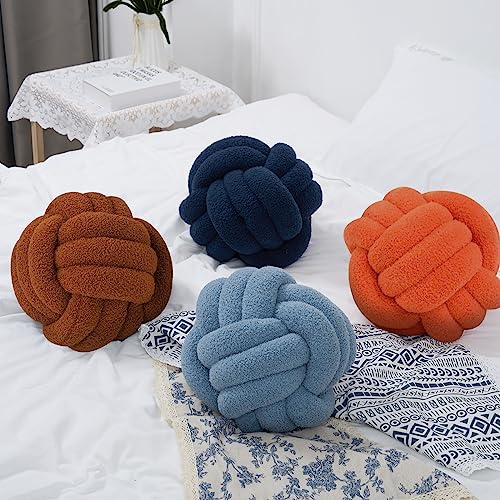 ZAKUN Know Pillow Balls, Round Ball Pillows Decorative Throw Pillows, Soft Plush Knotted Pillows Home Decoration for Sofa Bed Couch Handmade Knotted Ball Throw Pillow Cushion