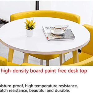 Office Business Hotel Lobby Dining Table Set, Home Dining Table and Chair Set 1 Table and 4 Chairs PU Leather Chair Hotel Clothing Store Restaurant Bedroom Balcony (Color : Red) (Color : Pink)