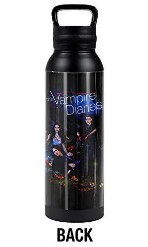 The Vampire Diaries OFFICIAL Tempted 24 oz Insulated Canteen Water Bottle, Leak Resistant, Vacuum Insulated Stainless Steel with Loop Cap