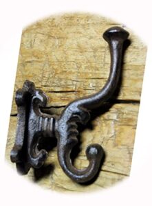 new 4 cast iron heavy duty style coat hooks hat hook rack hall tree restoration xlll0600impppp