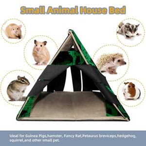 Y-DSIWX Guinea Pig Hideout House Bed, Dinosaur Green Black Rabbit Cave, Squirrel Chinchilla Hamster Hedgehog Nest Cage