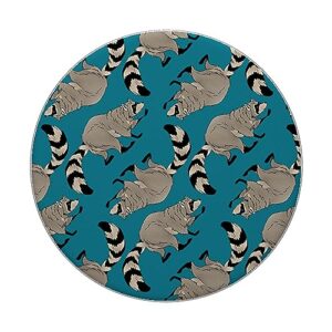 Raccoon Pattern Trash Panda Forest Animal Lover Racoon PopSockets Standard PopGrip