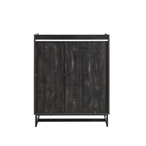 Home Source Accent Server Glass Black