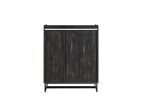 Home Source Accent Server Glass Black