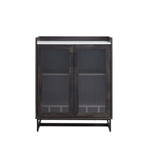 Home Source Accent Server Glass Black