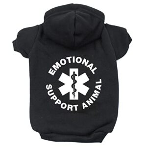 emotional support animal (esa) pullover fleece lined dog hoodie (hooded sweatshirt) assorted colors