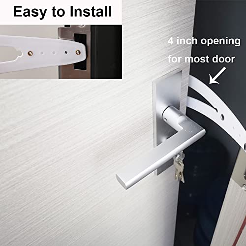 Cat Door Holder Latch, 2PCS Adjustable Door Latch Pet Doors for Cats, Alternative Installs Fast Latch Strap Let's Cats in and Keeps Dogs Out of Litter & Food, No Need for Baby Gate and Pet Door