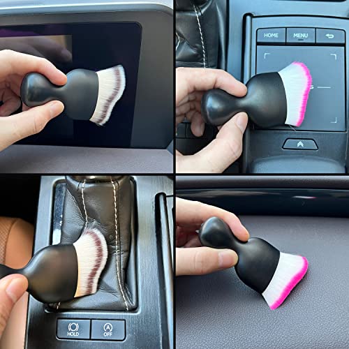 Filiverco 2PCS Car Interior Dust Brush, Car Soft Hair Brush, Car Interior Cleaning Tool for Car Seat, Computer, Dashboard, Air Conditioner Vents