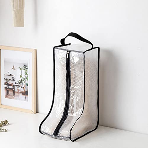 INOOMP 2pcs Storage Bag Clear Boot Storage Bags Shoe Bags with Zipper Tall Boots Organizers Protector Bag Reusable Shoe Storage Pouches Multi- Storage Bags for Home and Travel (Clear)