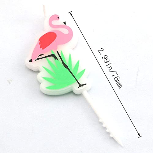 JCBIZ 5pcs Birthday Cake Candles Flamingo Pattern 25x25mm Creative Candles for Party Supplies, Cake Decoration