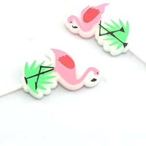 JCBIZ 5pcs Birthday Cake Candles Flamingo Pattern 25x25mm Creative Candles for Party Supplies, Cake Decoration