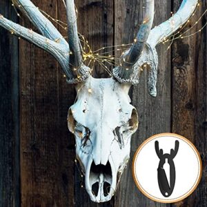 European Mount Skull Hanger Deer Skull Wall Mount Hooks Antler Style Hanger Deer Skull Hanging and Mounting Easy Installation for Living Room Bedroom Home Decor Indoor and Outdoor Use (4 Pcs)