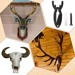 European Mount Skull Hanger Deer Skull Wall Mount Hooks Antler Style Hanger Deer Skull Hanging and Mounting Easy Installation for Living Room Bedroom Home Decor Indoor and Outdoor Use (4 Pcs)