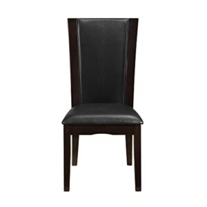 Andmakers Mesilla Espresso Finish Dark Brown Faux Leather Dining Chair (Set of 2)