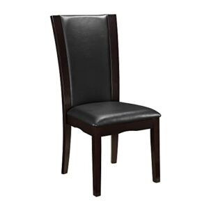 Andmakers Mesilla Espresso Finish Dark Brown Faux Leather Dining Chair (Set of 2)