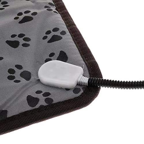 Heated Pet Pad, Self-Warming Pet Pad, Heated Pet Bed, Electric Heating pad for Cats Dogs, Temperature Adjustable Heating Pad