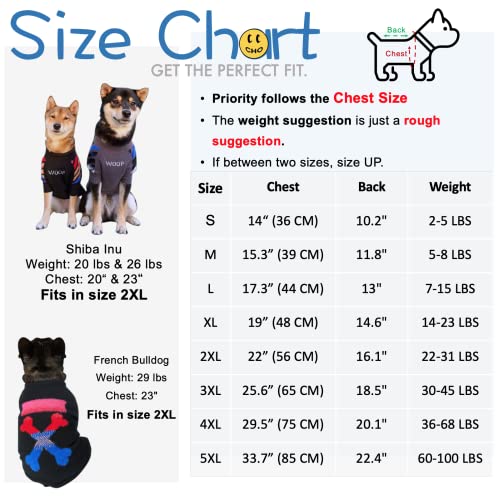 ChoChoCho Woof Knit Dog Sweater, Fashion Design Thermal Knitted Dog Sweaters for Dogs Puppy Small Medium Large, Warm Doggy Sweater Winter Clothes (Blue/Grey, 5XL)