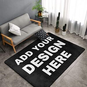 custom rug design your photo logo text personalized door mat area carpet for home bedroom living room office decorative 60x39in