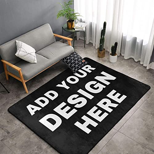 Custom Rug Design Your Photo Logo Text Personalized Door Mat Area Carpet for Home Bedroom Living Room Office Decorative 60x39in