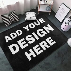 Custom Rug Design Your Photo Logo Text Personalized Door Mat Area Carpet for Home Bedroom Living Room Office Decorative 60x39in