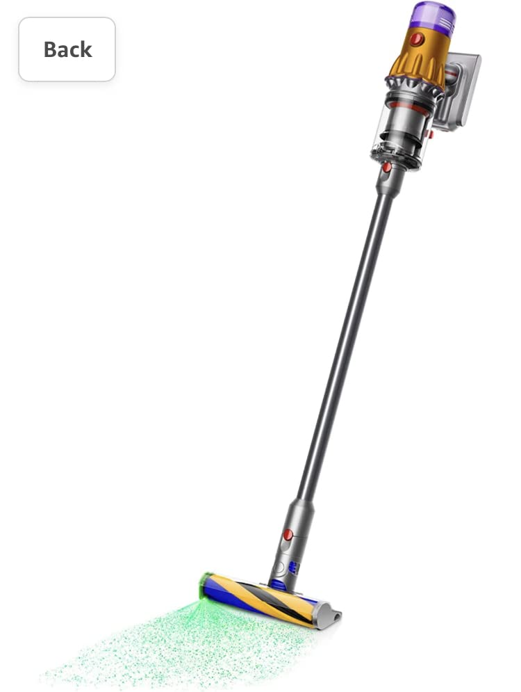 Dyson 405863-01 V12 Detect Slim Cordless Bagless Stick Vacuum Yellow/Nickel Bundle with 2 YR CPS Enhanced Protection Pack