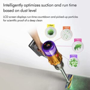 Dyson 405863-01 V12 Detect Slim Cordless Bagless Stick Vacuum Yellow/Nickel Bundle with 2 YR CPS Enhanced Protection Pack