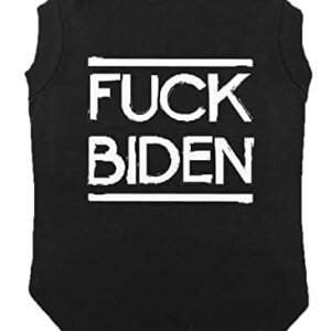 Fuck Biden - Funny Anti Democrat Dog Shirt (Black, 3X-Large)