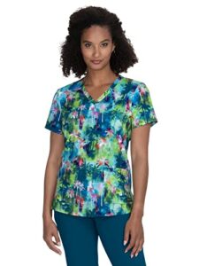 koi planet 1079pr women's isla scrub top palm oasis xl