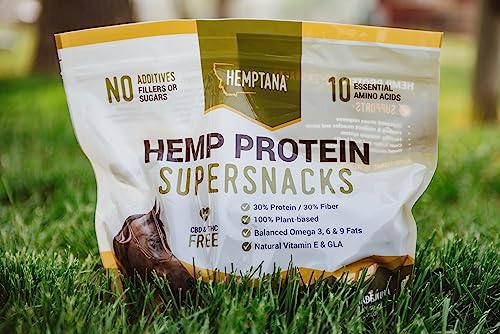 Hemptana Hemp Protein Supersnacks for Horses - Horse Treats to Support Digestive, Cognitive, & Joint Health - Improved Equine Stress Response – High Protein Horse Supplement - (4 lbs)