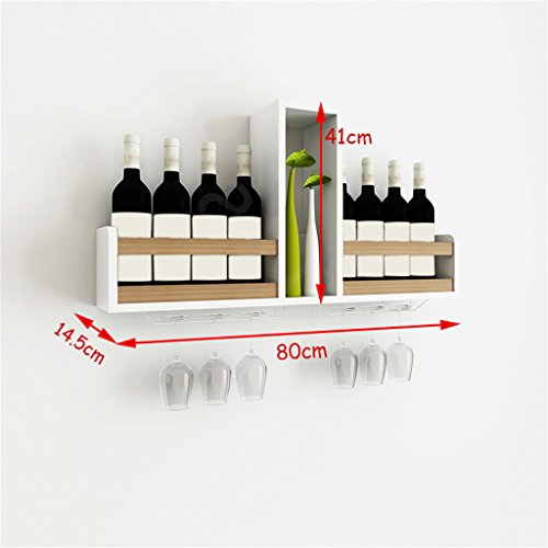 Stylish Simplicity Wine Cabinet Wall Hanging Wine Rack Wine Shelf Restaurant Wine Holder, PIBM, Wood Color