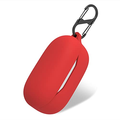 NOOETAH Cover Compatible for Huawei Freebuds SE,Shock-Absorbing Silicone Protective Case with Keychain (Red)