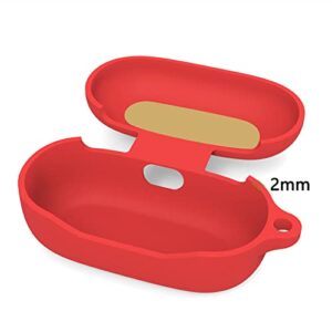 NOOETAH Cover Compatible for Huawei Freebuds SE,Shock-Absorbing Silicone Protective Case with Keychain (Red)