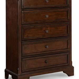 Signature Design by Ashley Brookbauer Traditional 5 Drawer Chest, Dark Brown