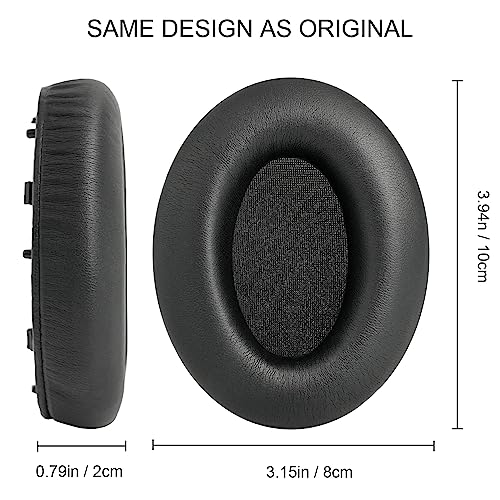 Gvoears Ear Pads for Sony XM3 WH-1000XM3 Wireless Noise Cancelling Over Ear Headphones Replacement Leather Earpads Cushions Earmuffs for WH 1000XM3 with Noise Isolation Memory Foam(Black)