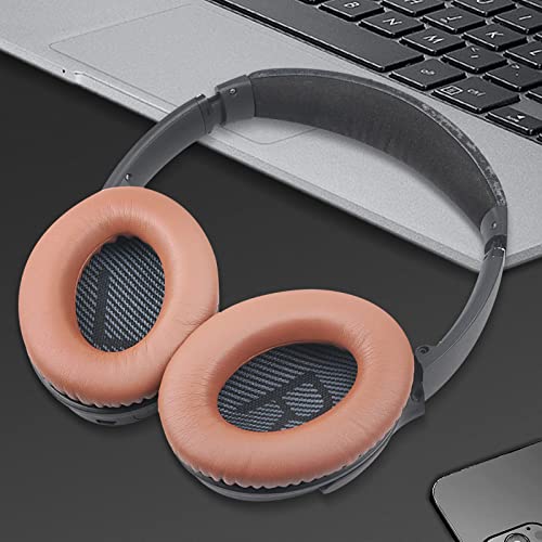 Replacement Ear Pads for Bose QC25 QC35 Headphones Earpads Cushions, Earpads for QuietComfort 2/QC15/QC35II/Ae2/Ae2i/Ae2w/SoundLink1&2/SoundTrue1&2 Around-Ear Ear Cushions, Premium Protein Leather