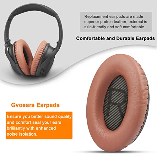 Replacement Ear Pads for Bose QC25 QC35 Headphones Earpads Cushions, Earpads for QuietComfort 2/QC15/QC35II/Ae2/Ae2i/Ae2w/SoundLink1&2/SoundTrue1&2 Around-Ear Ear Cushions, Premium Protein Leather