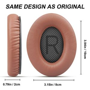 Replacement Ear Pads for Bose QC25 QC35 Headphones Earpads Cushions, Earpads for QuietComfort 2/QC15/QC35II/Ae2/Ae2i/Ae2w/SoundLink1&2/SoundTrue1&2 Around-Ear Ear Cushions, Premium Protein Leather