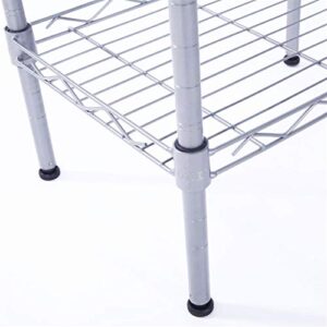 Vasitelan 4 Wire Shelving Steel Storage Rack Adjustable Unit Shelves for Laundry Bathroom Kitchen Pantry Closet