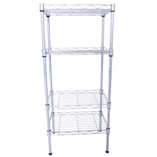 Vasitelan 4 Wire Shelving Steel Storage Rack Adjustable Unit Shelves for Laundry Bathroom Kitchen Pantry Closet