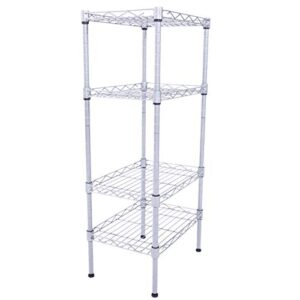 Vasitelan 4 Wire Shelving Steel Storage Rack Adjustable Unit Shelves for Laundry Bathroom Kitchen Pantry Closet