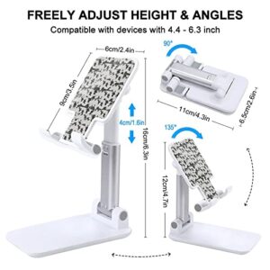 All Cows Pattern Cell Phone Stand Foldable Adjustable Cellphone Holder Desktop Dock Compatible with iPhone Switch Tablets (4-13")