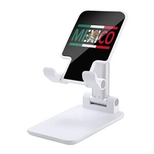 mexican flag cell phone stand foldable adjustable cellphone holder desktop dock compatible with iphone switch tablets (4-13")