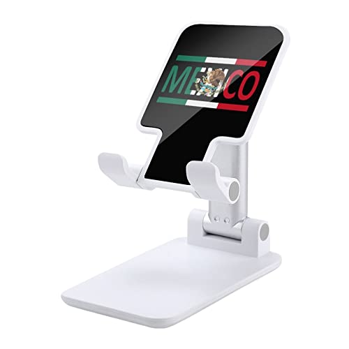 Mexican Flag Cell Phone Stand Foldable Adjustable Cellphone Holder Desktop Dock Compatible with iPhone Switch Tablets (4-13")