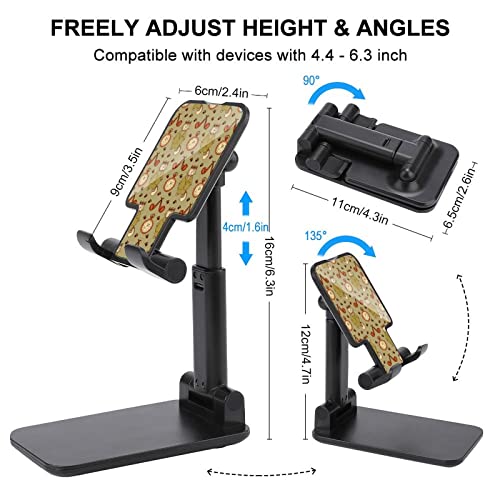 Cat in Suit Pipe Cell Phone Stand Foldable Adjustable Cellphone Holder Desktop Dock Compatible with iPhone Switch Tablets (4-13")