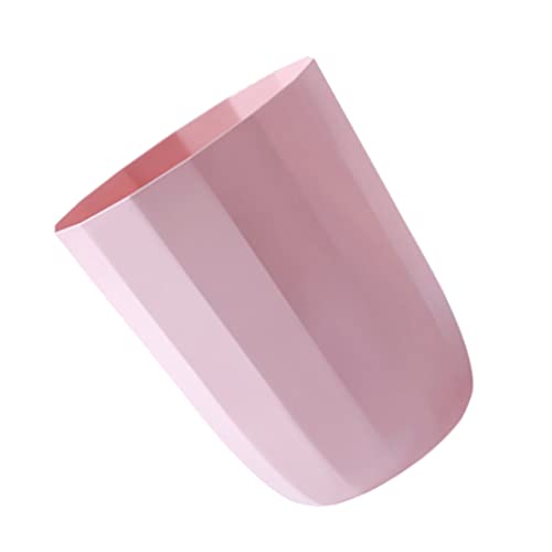 Zerodeko Plastic Trash Can Without Lid, Open Top Trash Basket Round Waste Basket Small Garbage Can Garbage Container for Bathroom, Office, Kitchen (Pink)