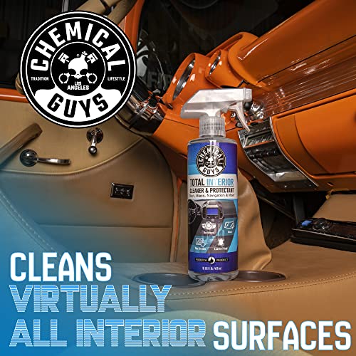 Chemical Guys MIC1995 Gray Woolly Mammoth Microfiber Dryer Towel (36" x 25") & SPI22016 Total Interior Cleaner and Protectant, Safe for Cars, Trucks, SUVs, Jeeps, Motorcycles, RVs & More, 16 fl oz