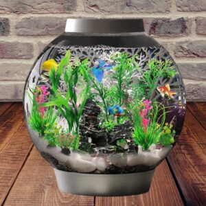 AWXZOM 13pcs Fish Tank Decorations, Aquarium Artificial Plastic Plants and Cave Rock Decor Set, Small to Large Aquarium Plants, Betta Fish Tank Accessories Aquarium Plants (style1)